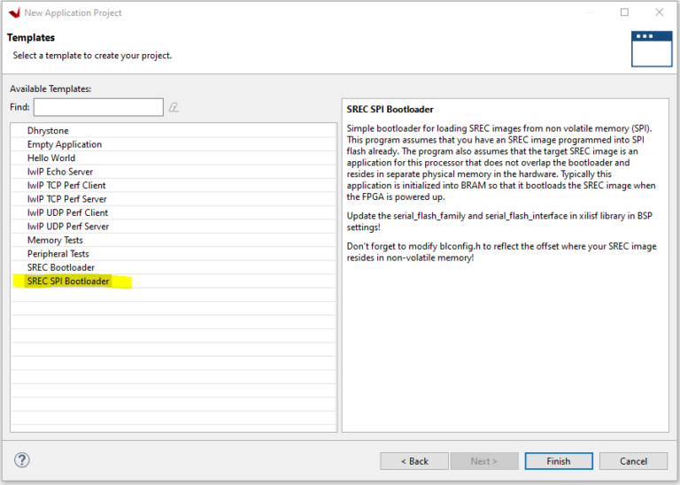 FPGA Bootloader Part 2 - Vitis SREC SPI Bootloader Software Step-by ...